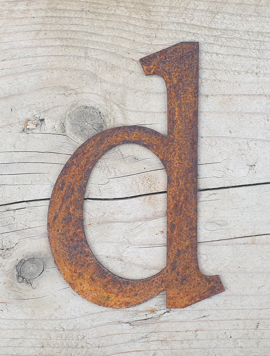 Flat Metal Rusty Letter / Metal / Letter / Lowercase D / Rusty Letter D ...
