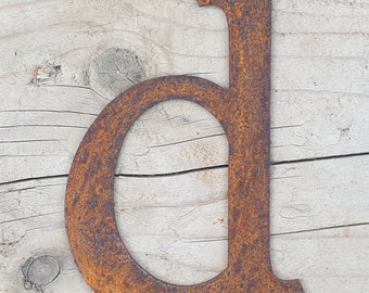Rusty Letter / Flat Metal Rusty Letter J / Metal / Letter / Garden ...