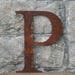 Rusty Letter / Flat Metal Rusty Letter J / Metal / Letter / Garden ...