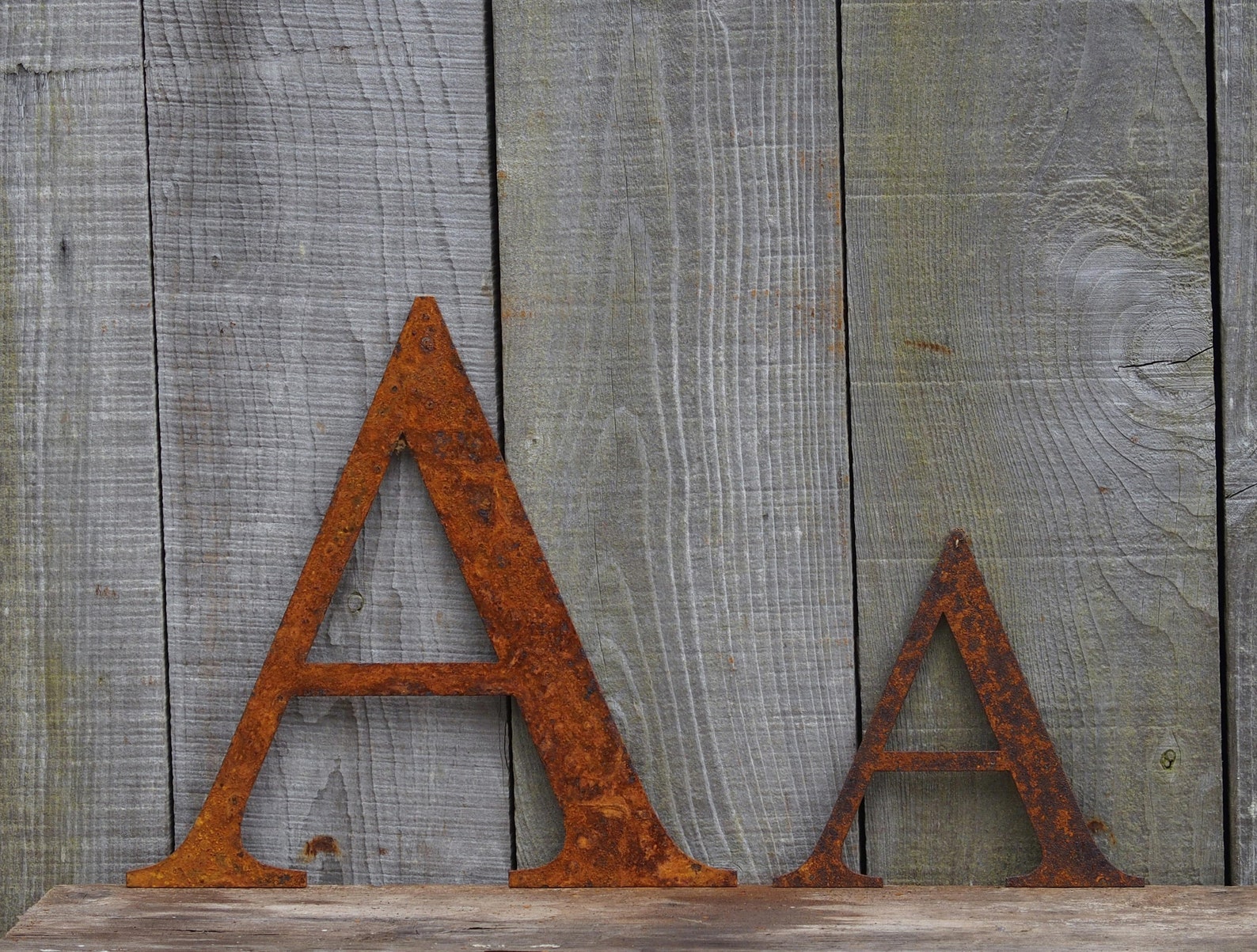Rusty Letter / Flat Metal Rusty Letter A / Metal / Letter / - Etsy