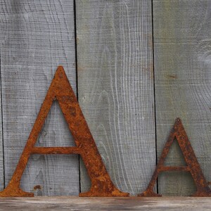 Rusty Letter / Flat Metal Rusty Letter A / Metal / Letter / - Etsy