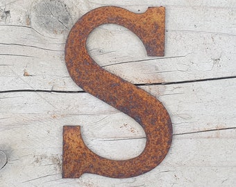 Rusty Letter / Flat Metal Rusty Letter J / Metal / Letter / Garden ...