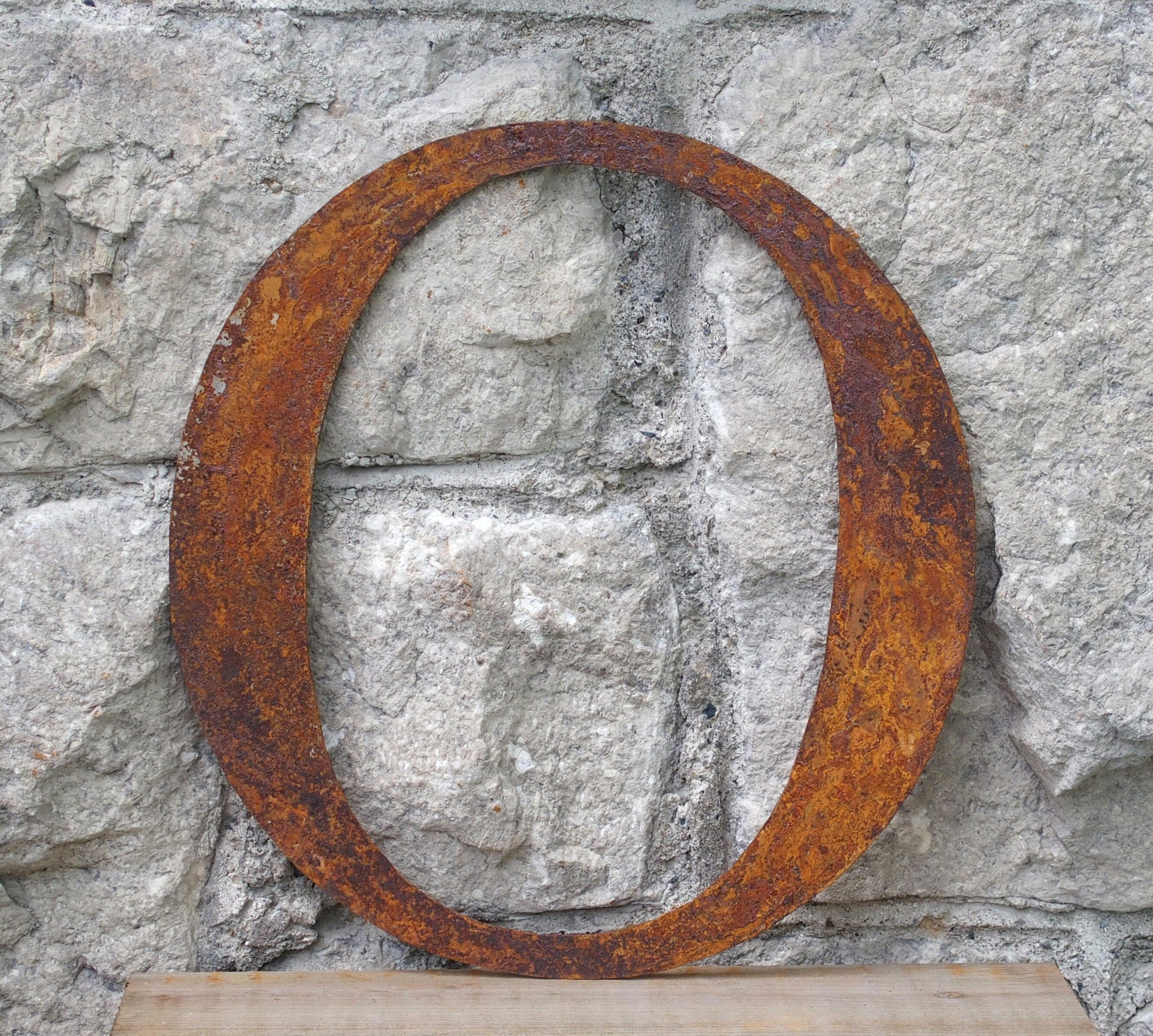 Flat Metal Rusty Letter O / Metal / Letter / Garden / | Etsy