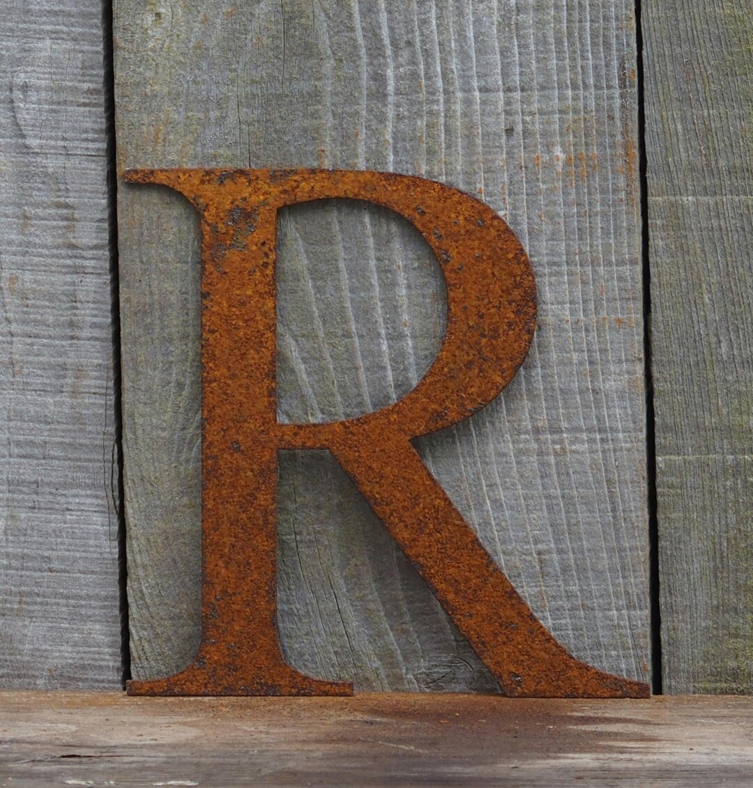 Rusty Letter / Flat Metal Rusty Letter R / Metal / Letter / Garden ...