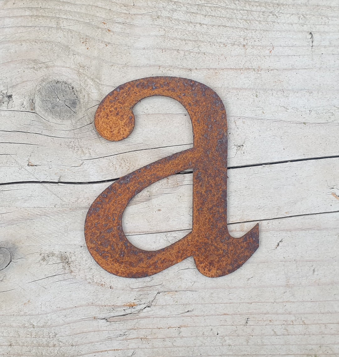 Flat Metal Rusty Letter / Metal / Letter / Lowercase A / Rusty Letter A ...