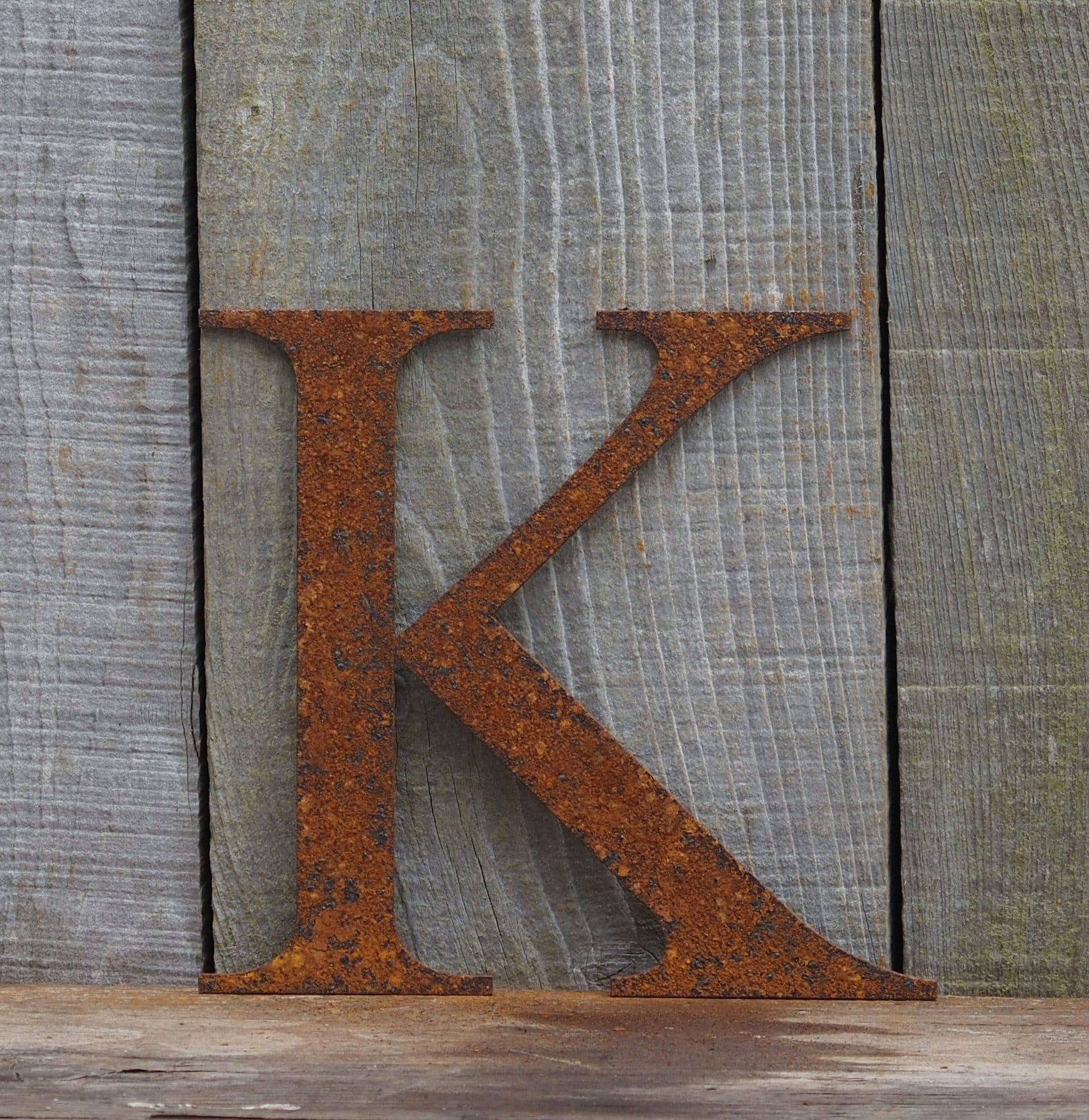 Rusty Letter / Flat Metal Rusty Letter K / Metal / Letter / | Etsy