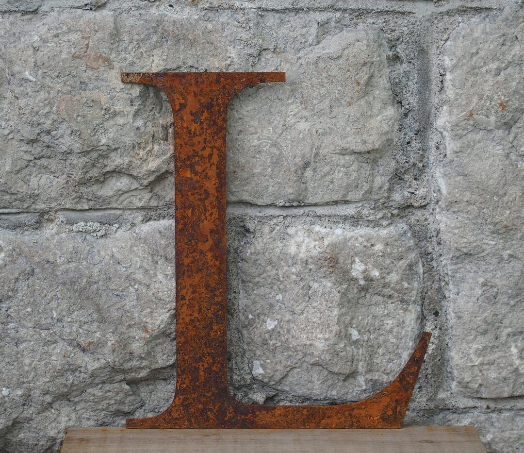 Flat Metal Rusty Letter L / Metal / Letter / Garden / Industrial ...