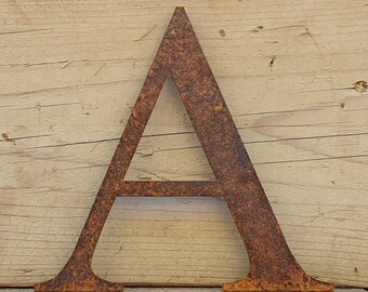Rusty Letter / Flat Metal E / Letter E / Metal / Letter / Garden ...