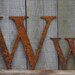 Rusty Letter / Flat Metal Rusty Letter W / Metal / Letter / Garden ...