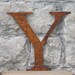 Flat Metal Rusty Letter V / Metal / Letter / Garden / Industrial ...