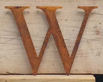 Rusty Letter / Flat Metal E / Letter E / Metal / Letter / Garden ...