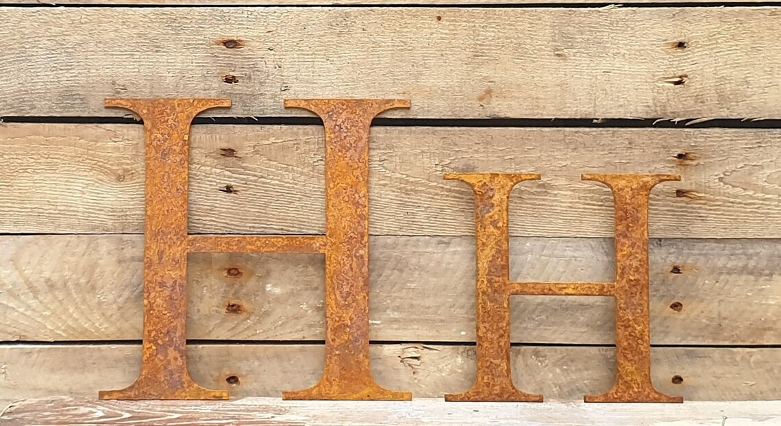 Rusty Letter / Flat Metal H / Letter H / Metal / Letter / - Etsy UK