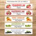 58 Personalised Mini Jam Jar Labels Any Name Printed, Strawberry ...