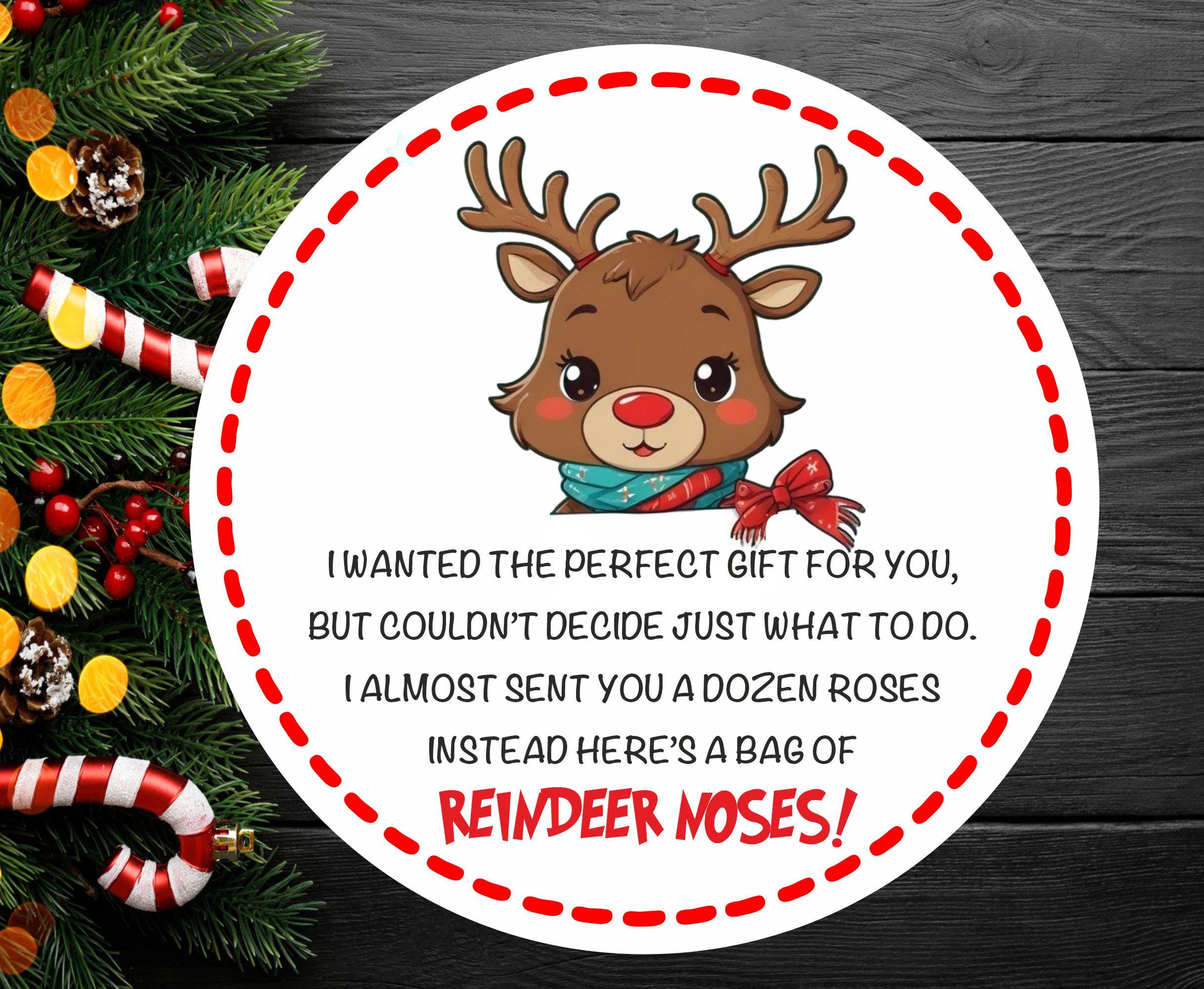 Reindeer Noses Poem Christmas Stickers Ideal for All Your SWEETS, CANDY ...