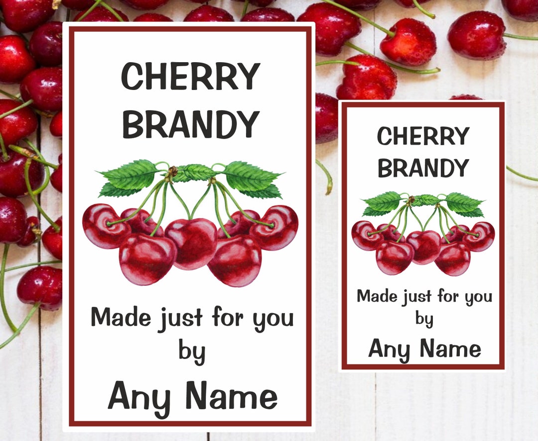 8 Personalised Cherry Brandy Labels Great Christmas Gift , Stocking ...