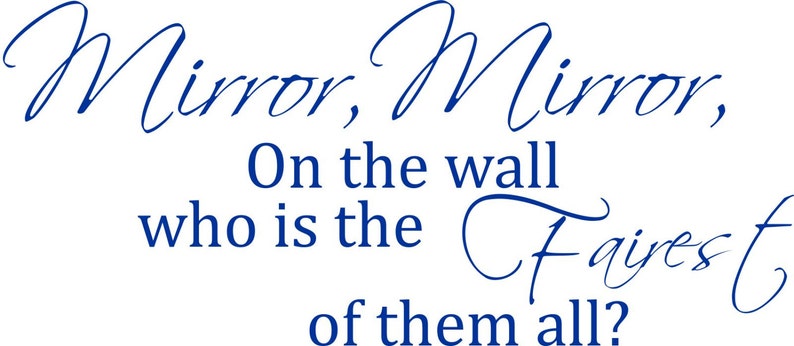 Mirror Mirror on the Wall Who is the Fairest of Them All Vinyl - Etsy