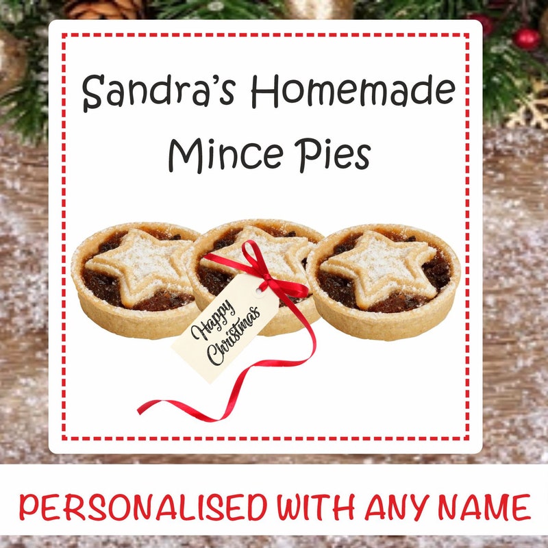 Personalised Mince Pies Box - Etsy UK
