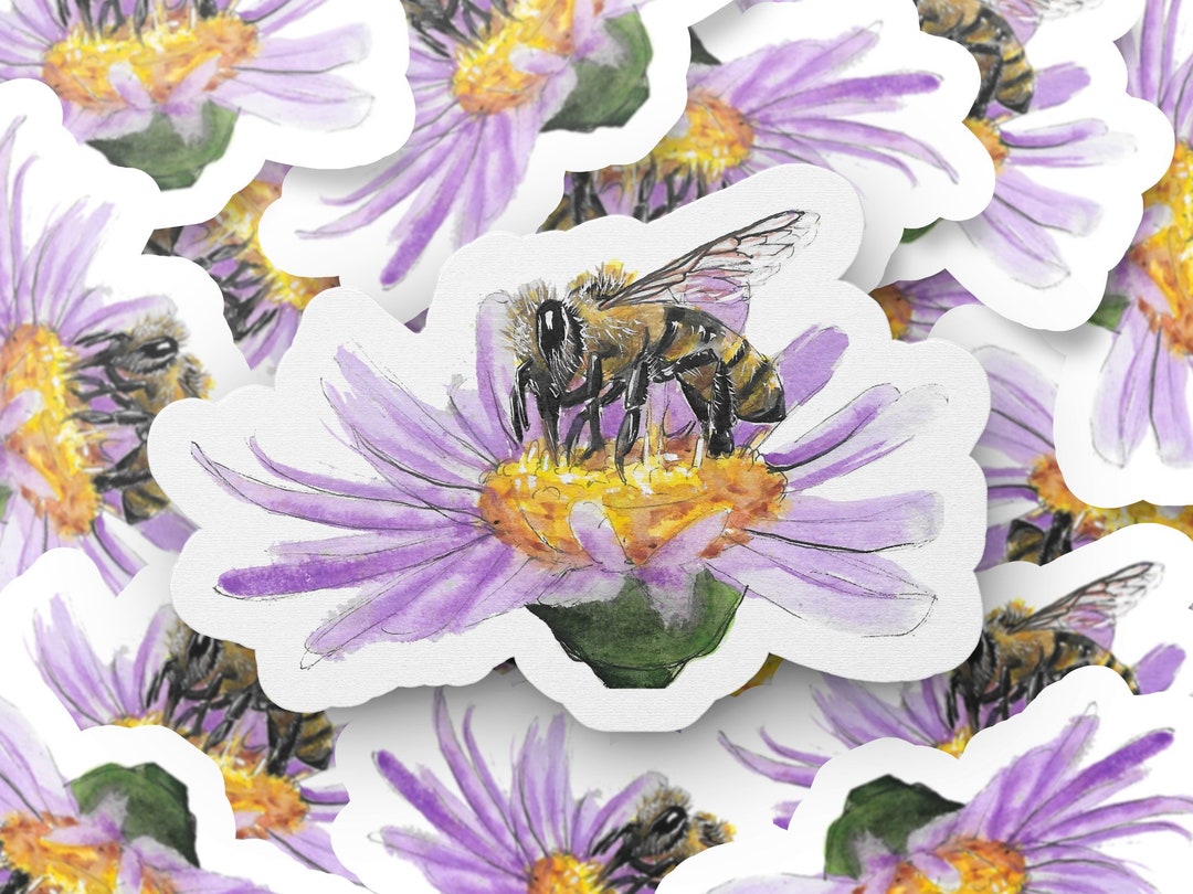 Honey Bee Sticker, Bee Vinyl Decal, Bee Design Sticker, Bumble Bee ...