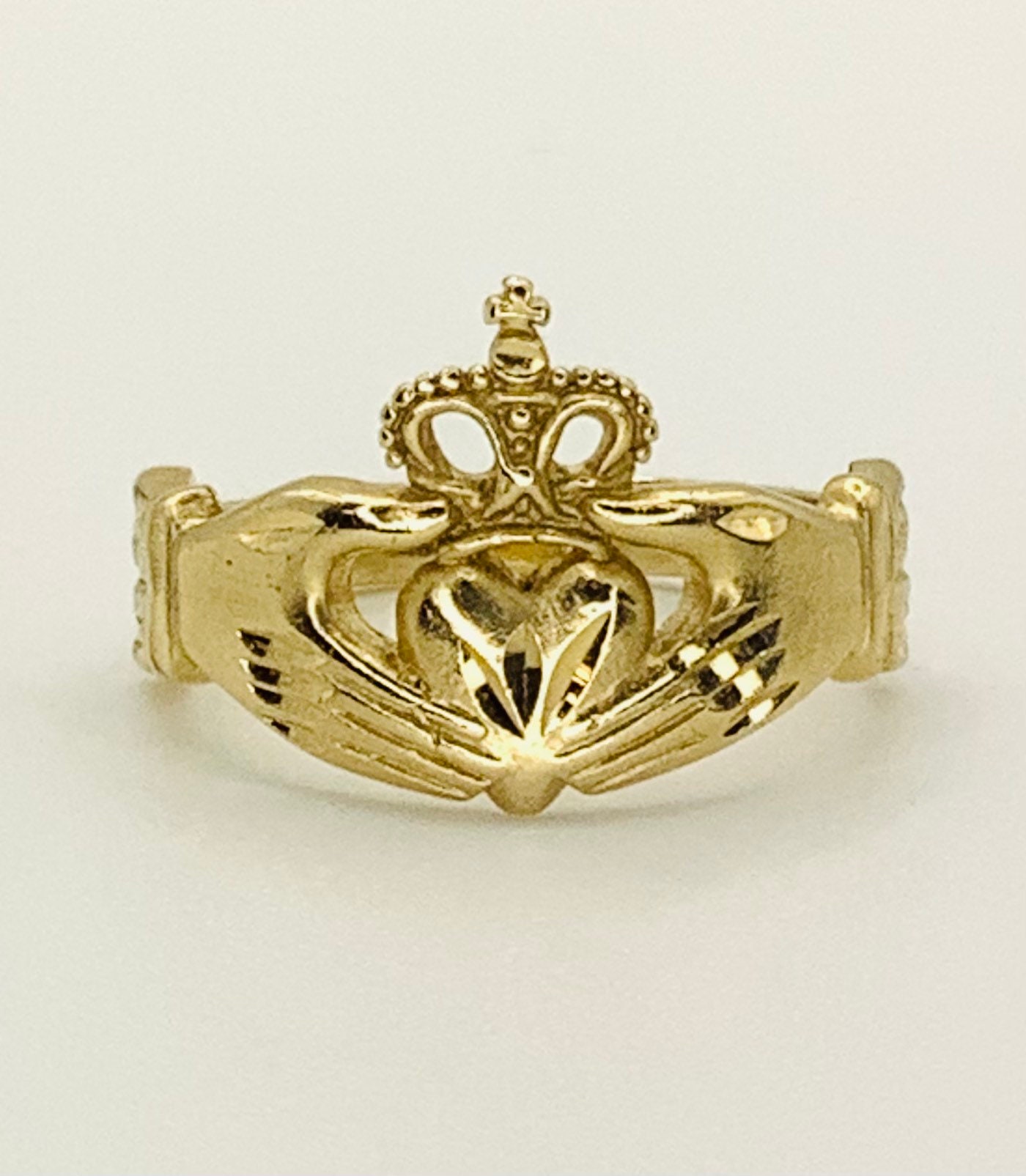 Vintage 14K Gold Irish Claddagh Ring Love Promise Hands Heart | Etsy