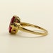 Vintage 14K Gold Coffin-cut Ruby Red Solitaire Mid-century Ring Size 6. ...