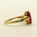 Vintage 14K Gold Coffin-cut Ruby Red Solitaire Mid-century Ring Size 6. ...