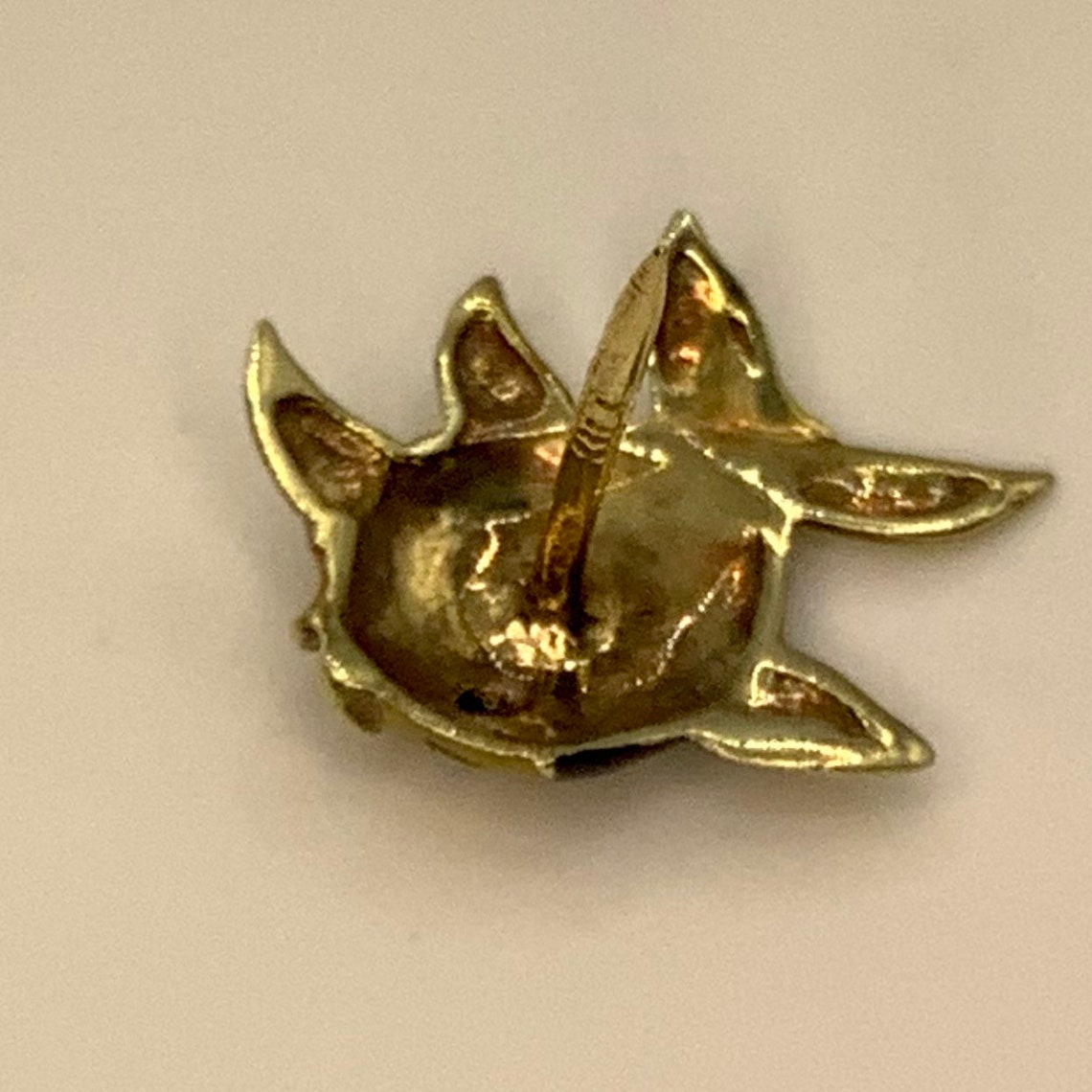 Vintage 14K Gold Tropical Fish Pin Tie Tack With Yellow & Black Enamel ...