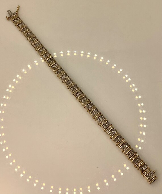 10k Gold Diamond Tennis Bracelet ~4 0 Ctw Baguette And … Gem
