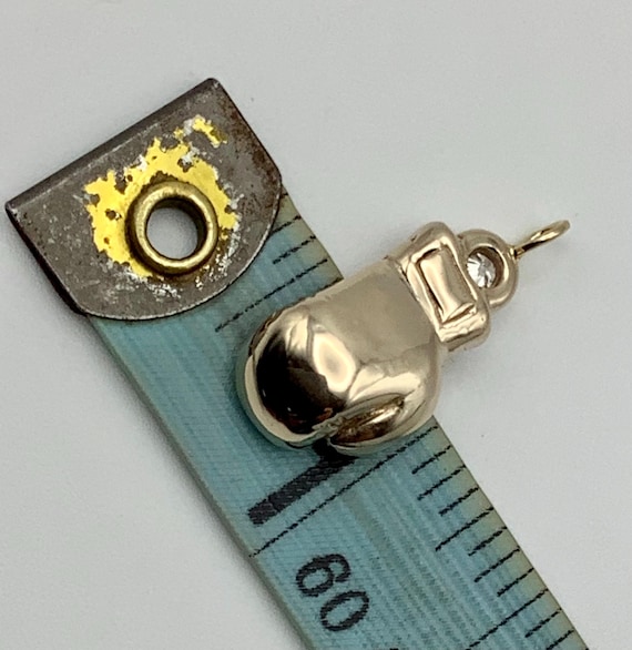14K Gold Boxing Glove Diamond Pendant Solid Yellow Go… - Gem