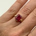Vintage 14K Gold Coffin-cut Ruby Red Solitaire Mid-century Ring Size 6. ...