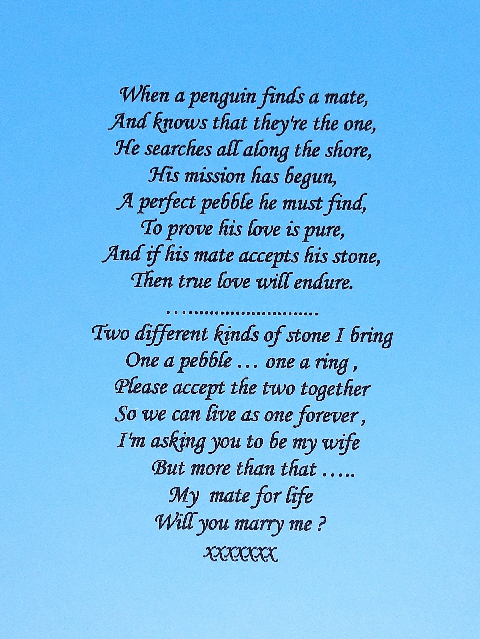 Propose Like a Penguin Kissing Penguins Themed Proposal Gift - Etsy