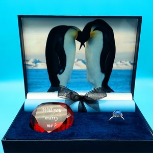 Propose Like a Penguin Emperor Penguin Themed Proposal Gift - Etsy UK
