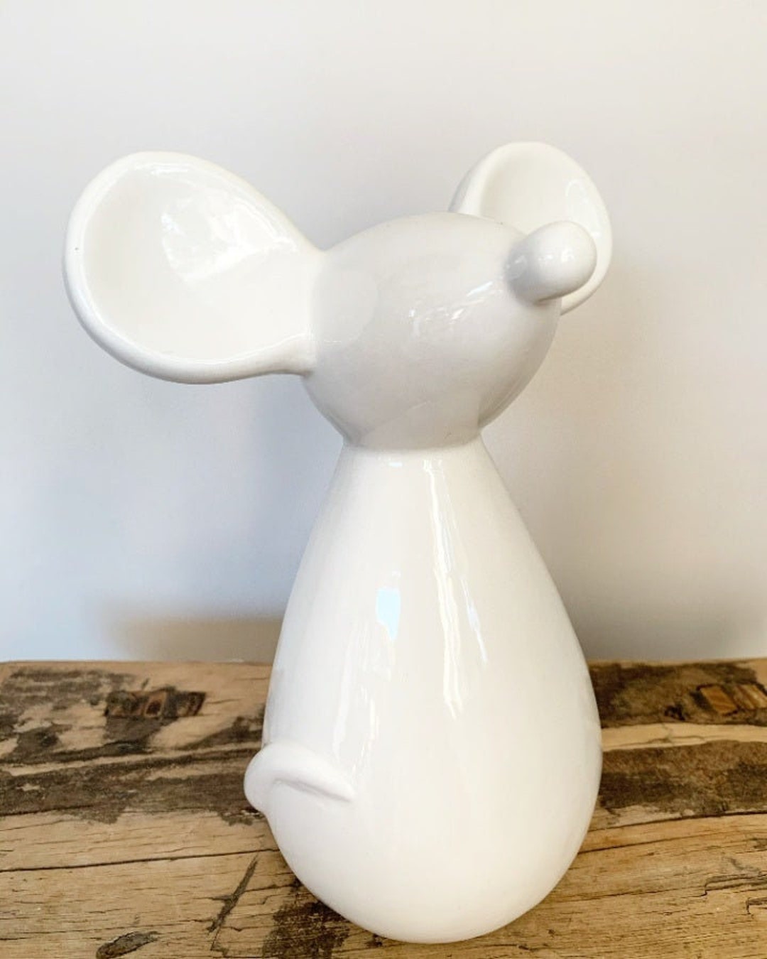 Large Stylised White Ceramic Mouse 18cm Home Decor Home Decoration ...