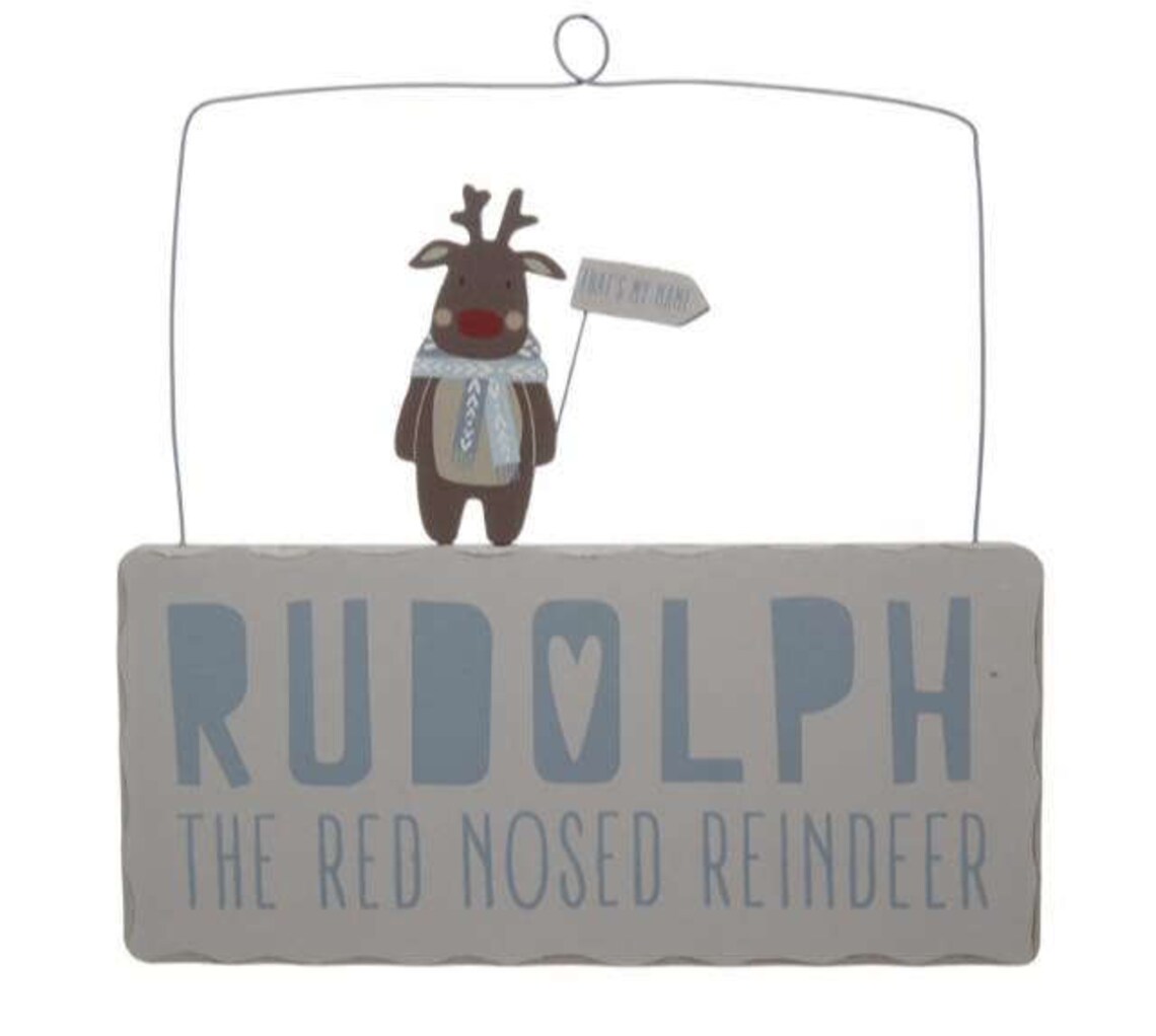 Christmas Sign/rudolph the Red Nosed Reindeer Christmas Wall - Etsy