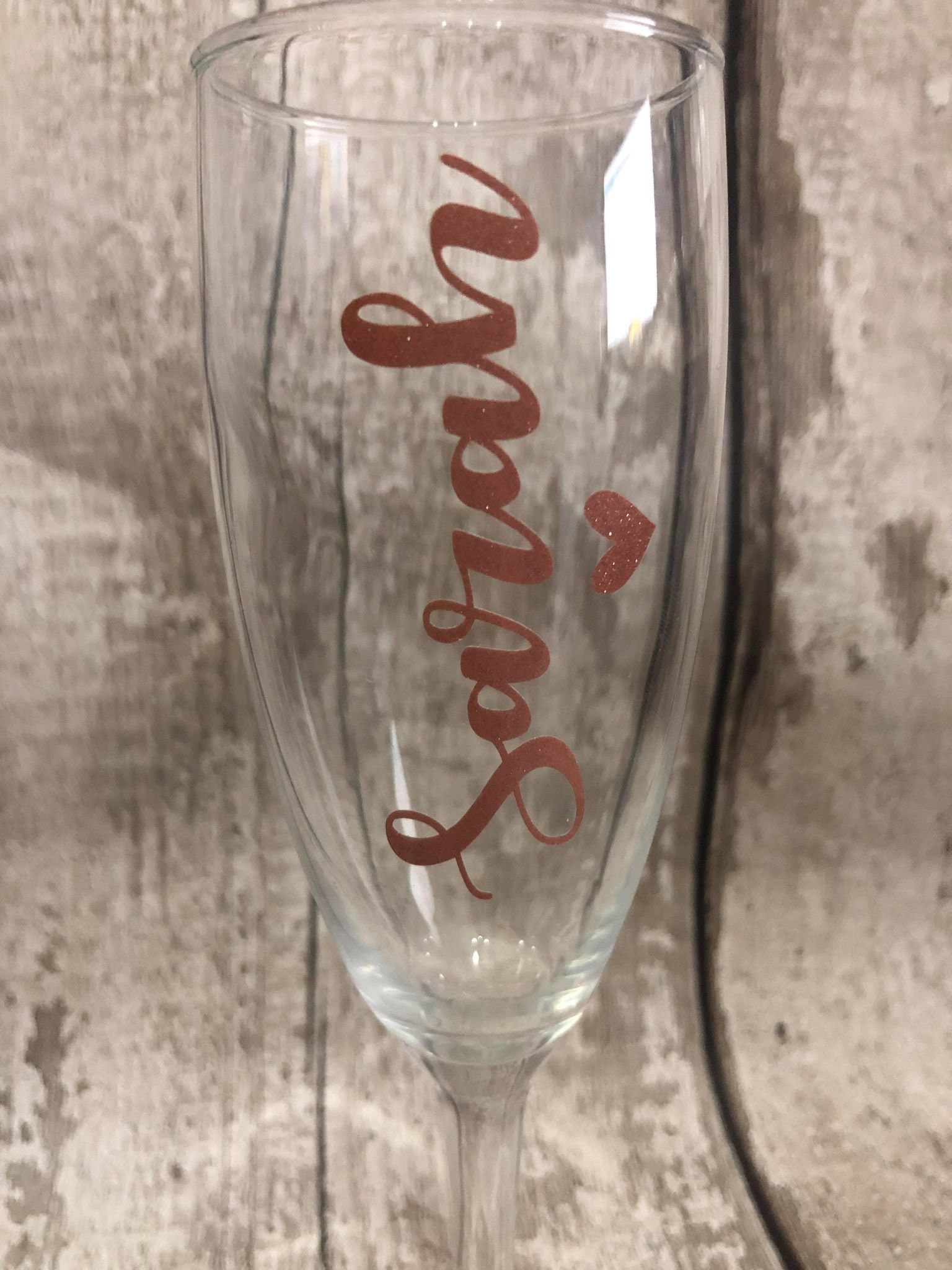 Personalised Wine/Gin Glass Vinyl Stickers/Decals/Wedding Gift | Etsy