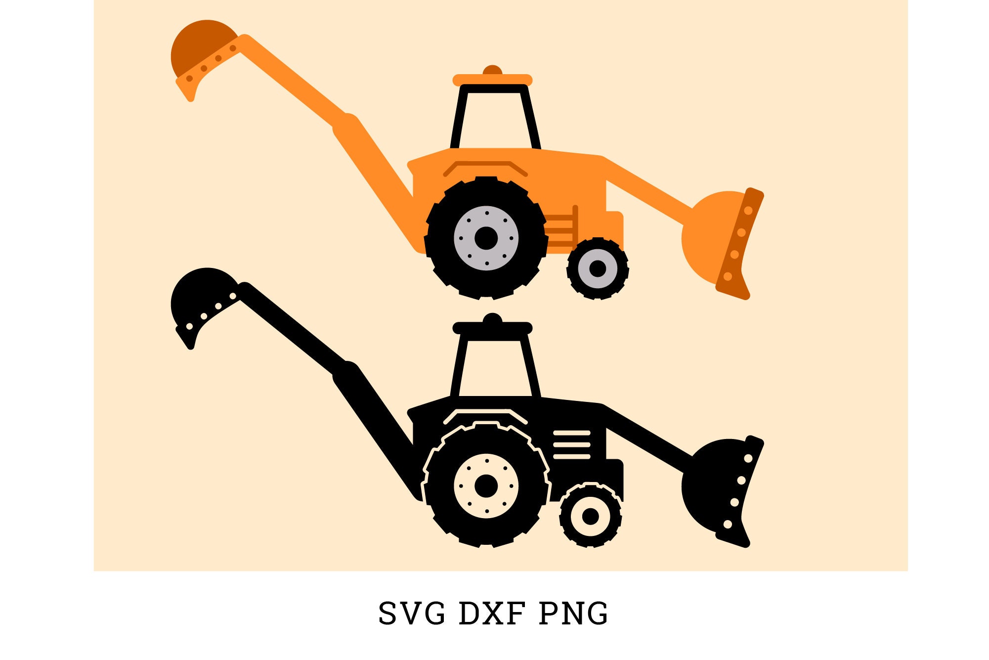 Digger Truck SVG. Excavator SVG. Tractor SVG. Construction | Etsy Canada