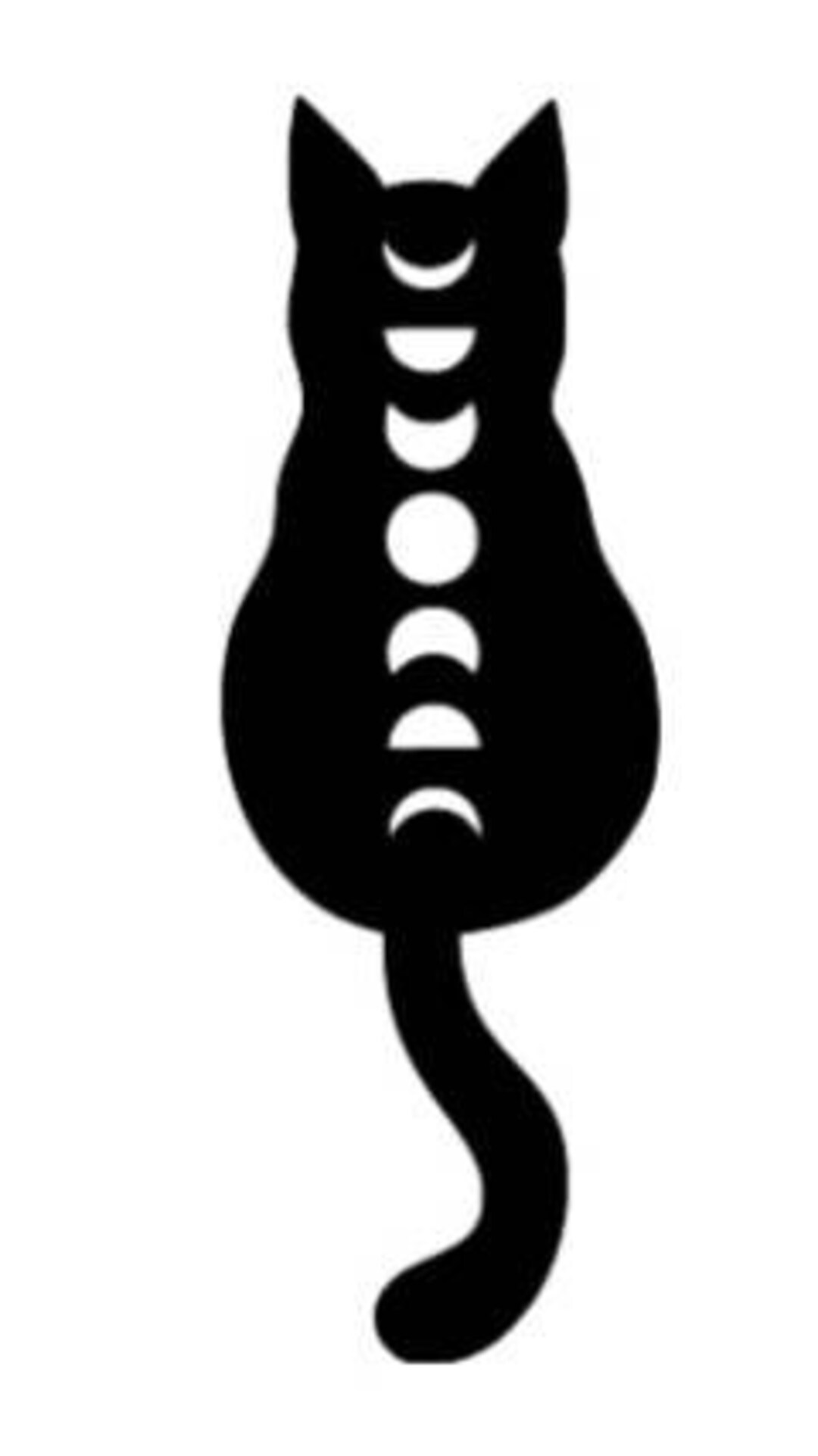 Cat Moon Vinyl Decal - Etsy