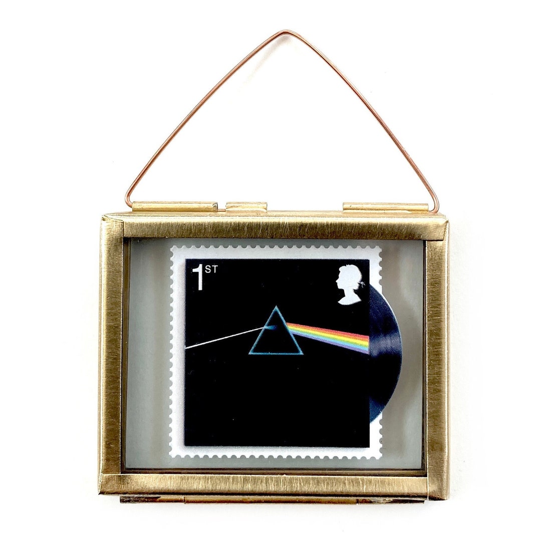 Pink Floyd Gift. the Dark Side of the Moon Vinyl Framed Postage Stamp ...