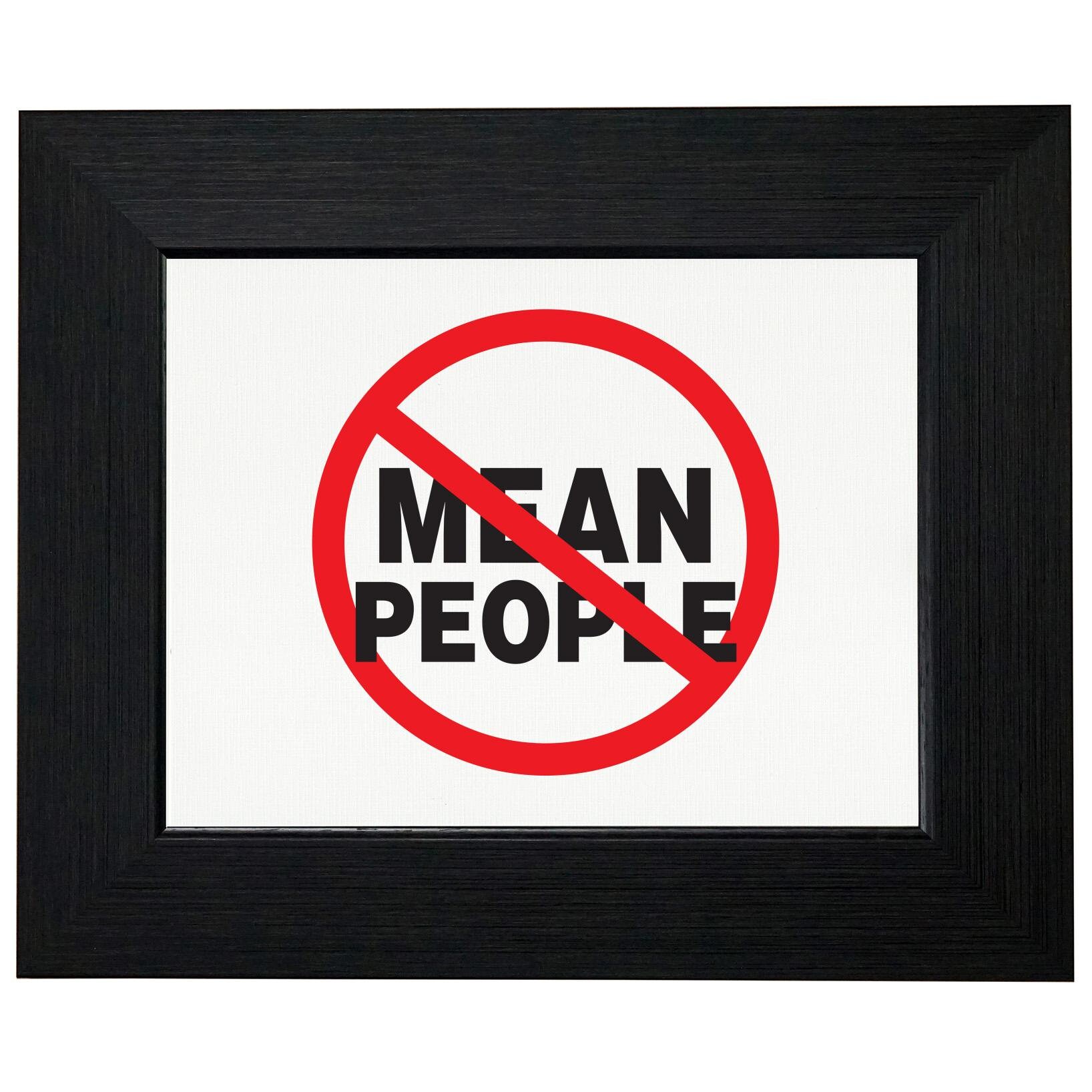 Mean People Just Say No Red Strikethrough Shirt Pillow or - Etsy