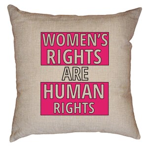 Women's Rights Are Human Rights Pink Shirt Pillow or - Etsy