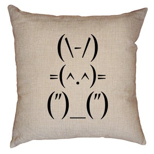 Emoticon Bunny Text Rabbit Texting Shirt Pillow or Towel - Etsy