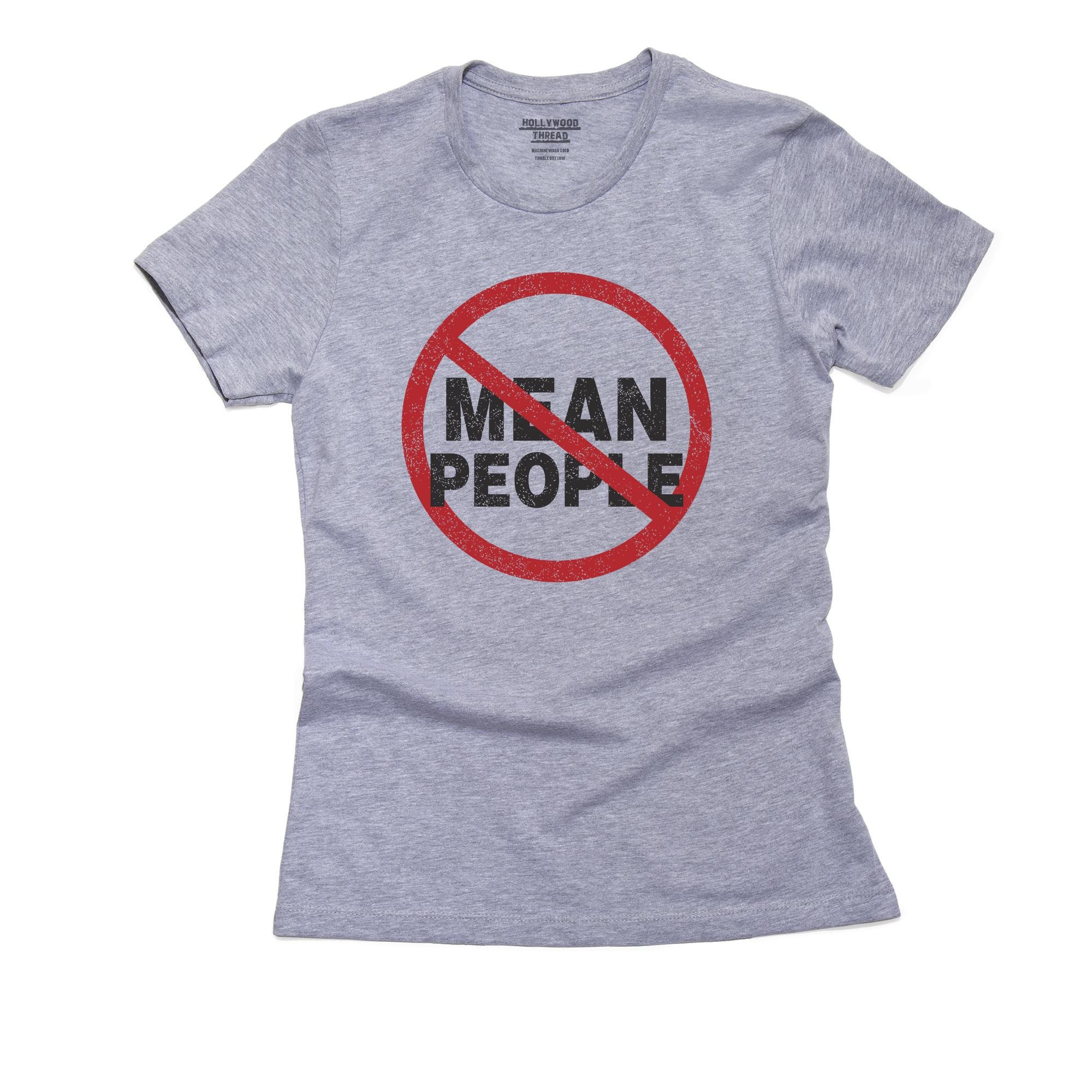Mean People Just Say No Red Strikethrough Shirt Pillow or - Etsy