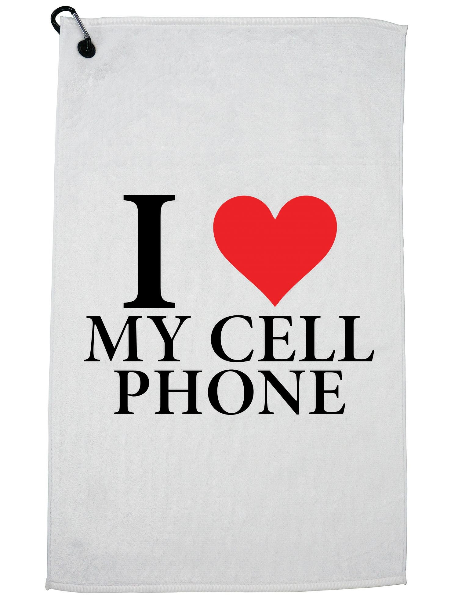 I Love My Cell Phone With Big Red Heart Shirt, Pillow or Towel - Etsy