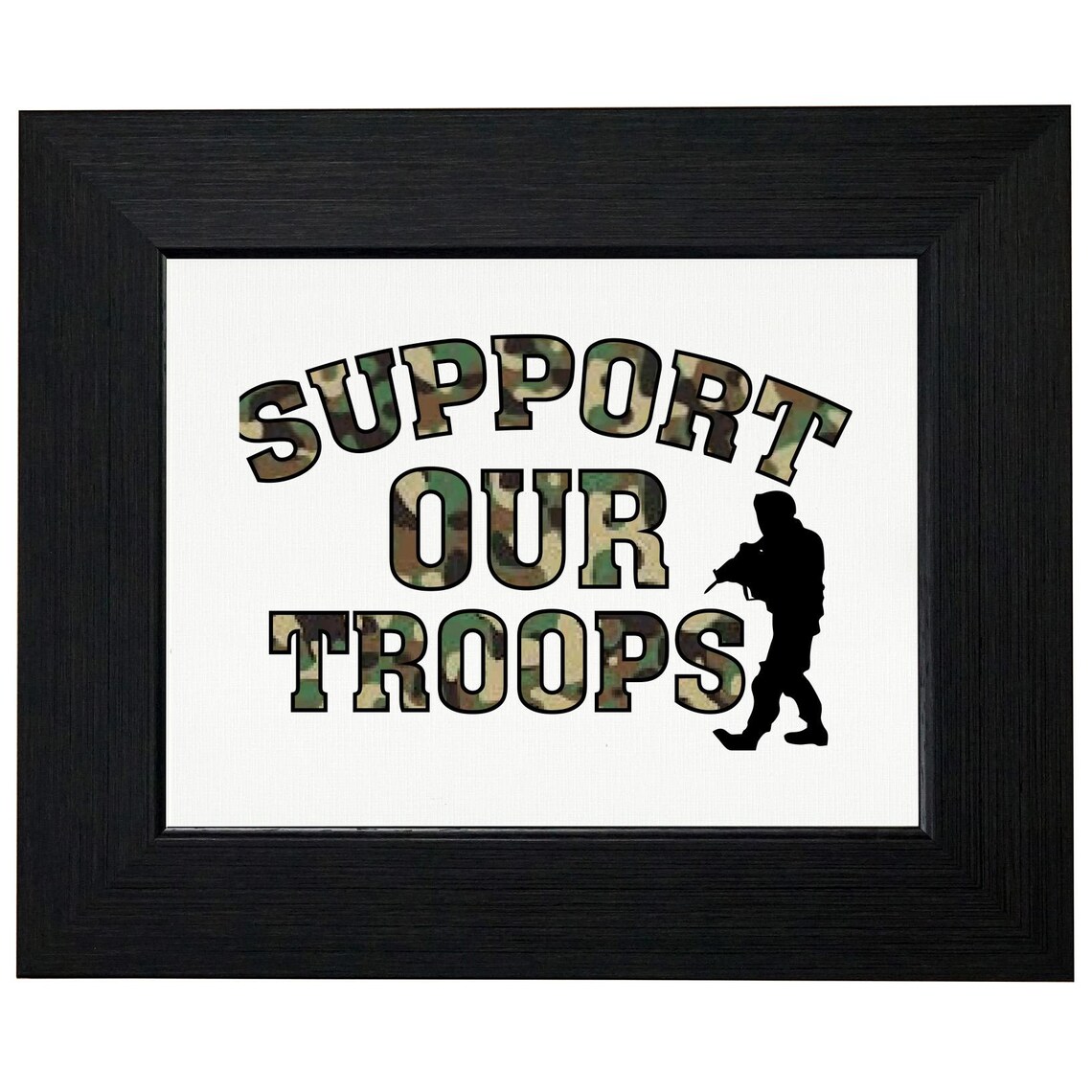 Support Our Troops Camo Lettering Soldier Shirt Pillow | Etsy