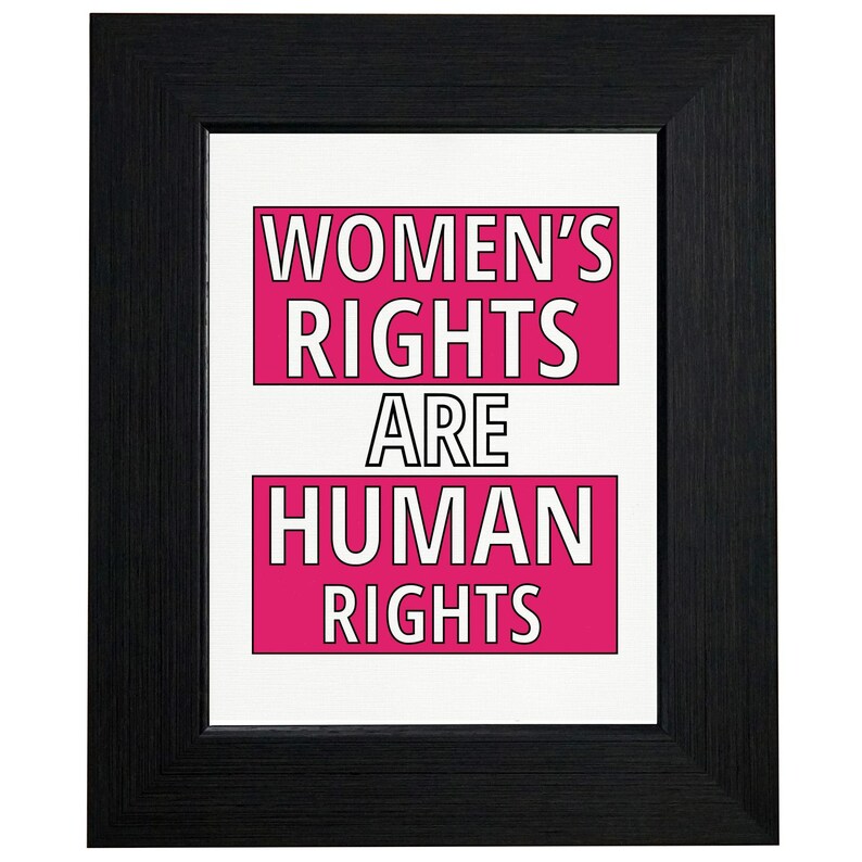 Women's Rights Are Human Rights Pink Shirt Pillow or - Etsy