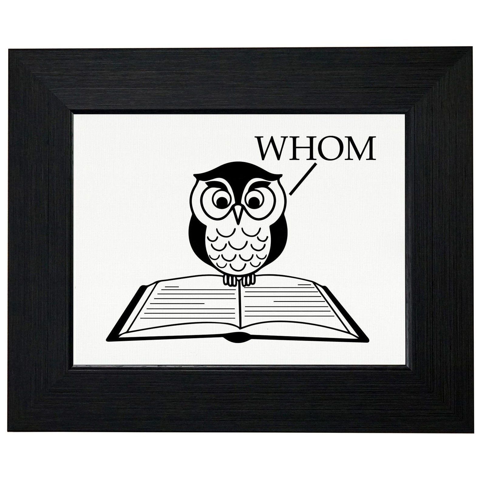 Whom Owl Standing on Grammar Book Graphic Shirt Pillow | Etsy