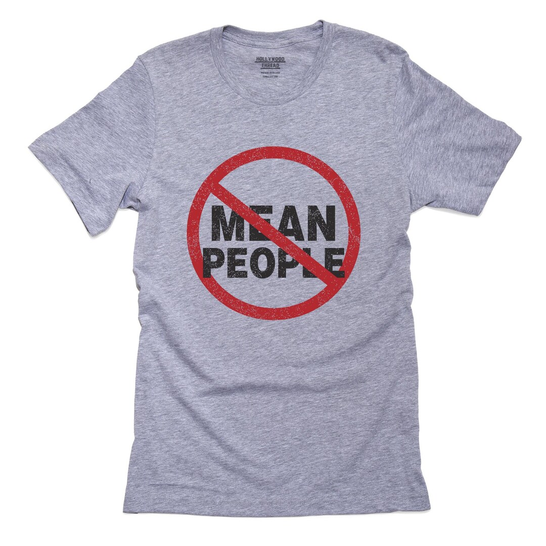 Mean People Just Say No Red Strikethrough Shirt Pillow or - Etsy