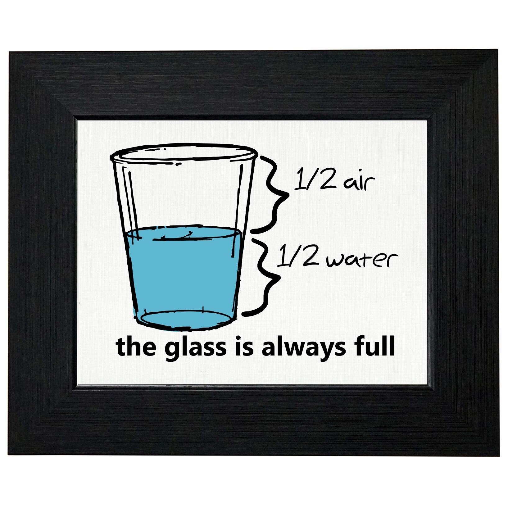 The Glass is Always Full Geek Science Humor Shirt Pillow - Etsy