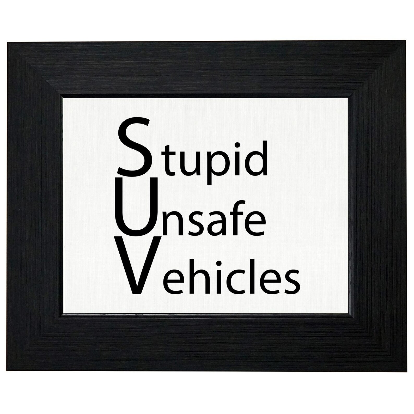 SUV Stupid Unsafe Vehicles Anti Truck Graphic T-Shirt | Etsy