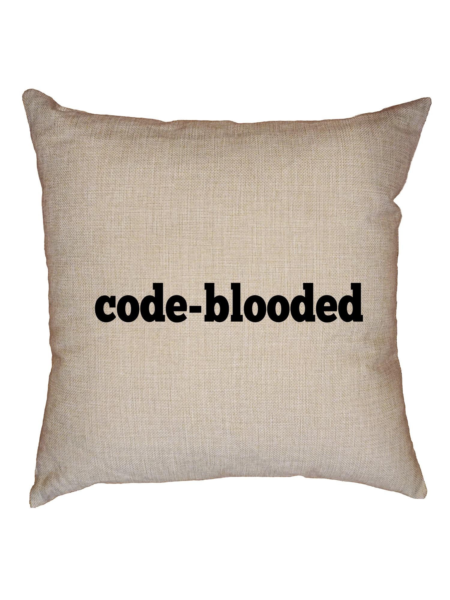 Code-blooded Hilarious Programmer Graphic Shirt Pillow or - Etsy