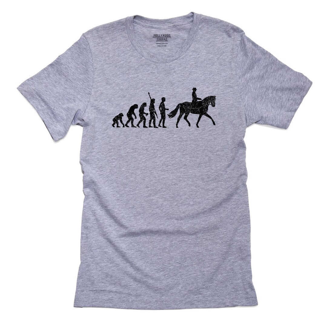 Human Evolution Equestrian Horse Riding Evolved Shirt - Etsy